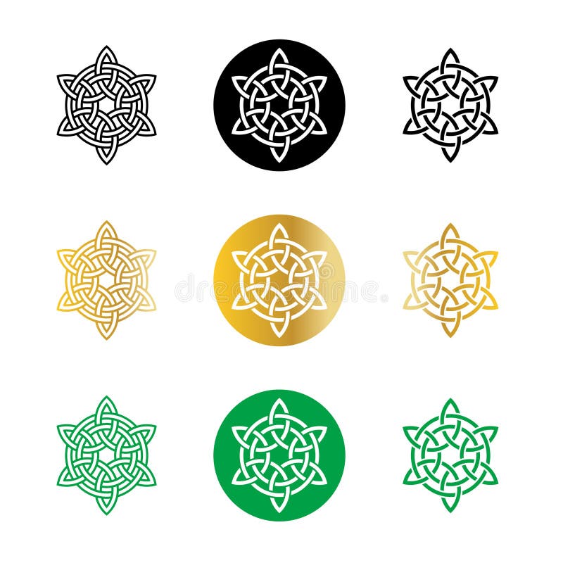 Celtic Knot Interlocking Vector Symbols Stock Illustration ...
