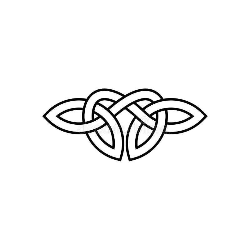 Celtic Knot Symbol of Outline Art Stock Vector - Illustration of shape ...