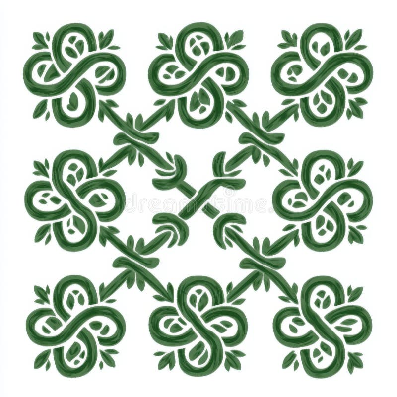 Celtic Knot Pattern Tile Featuring Intricate Interwoven Designs in a ...