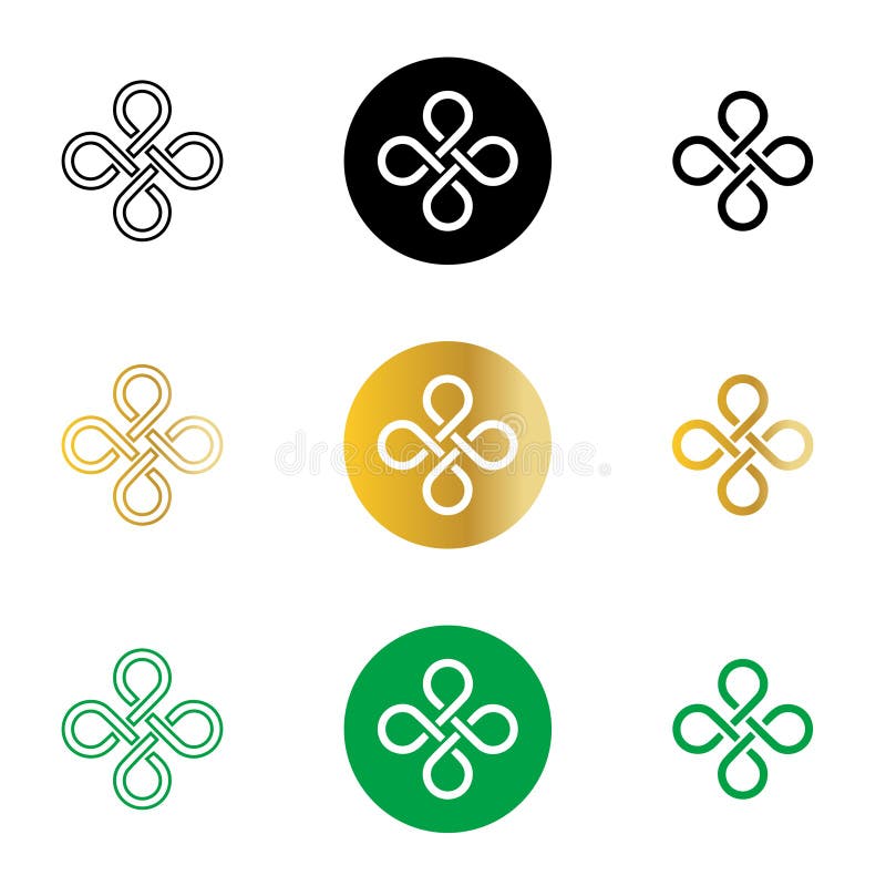 Celtic Knot Simple Interlocking Symbols Stock Illustration ...