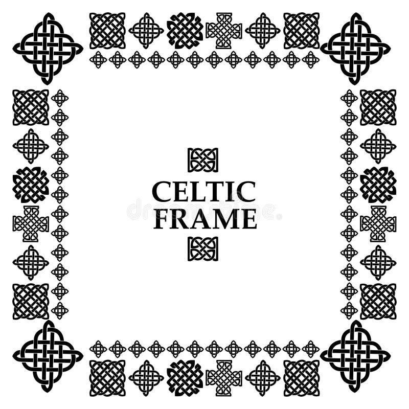 Celtic Frame, Border Pattern - Stock Illustration - Illustration of ...