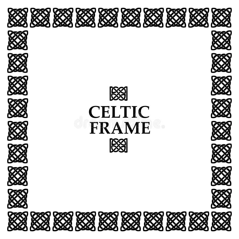 Celtic knot square frame stock vector. Illustration of deco - 80204197