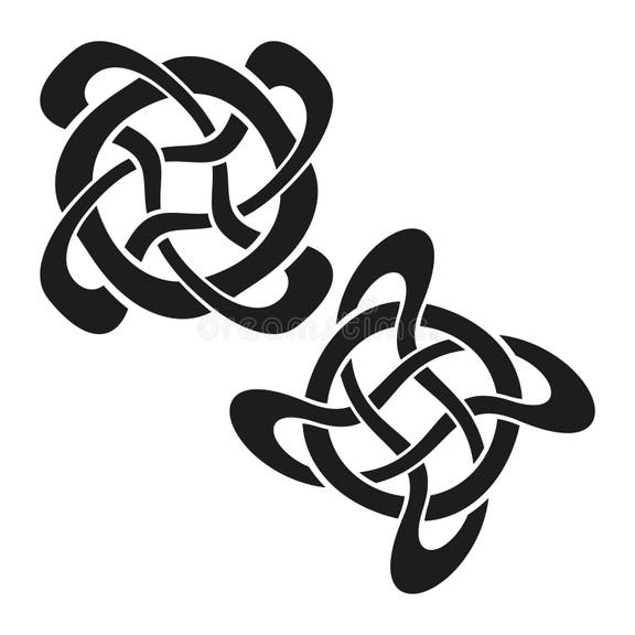 Celtic Knot Symbol. Intricate Loop Pattern. Vector Tribal Design. Black ...