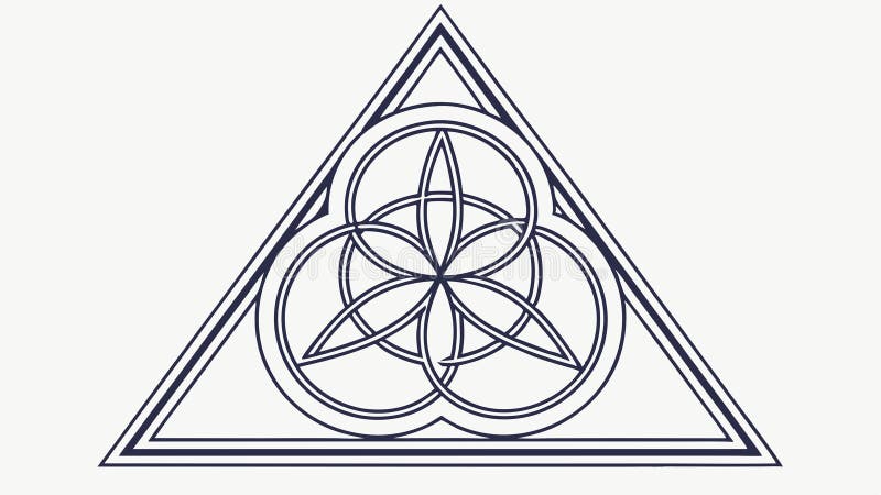 Triangle Interlaced with Three Circle Segments, a Trinity Emblem Stock ...