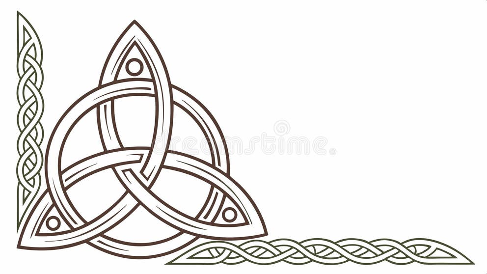 Celtic Knot Triangle Symbol, Simple Shape Vector, Basic Knot Work ...