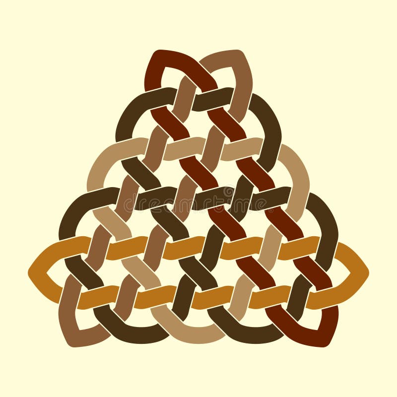 Celtic Knot. Triangular Ornament Stock Vector - Illustration of vector ...