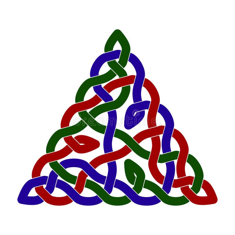 Celtic Knot. Triangular Ornament Stock Vector - Illustration of symbol ...