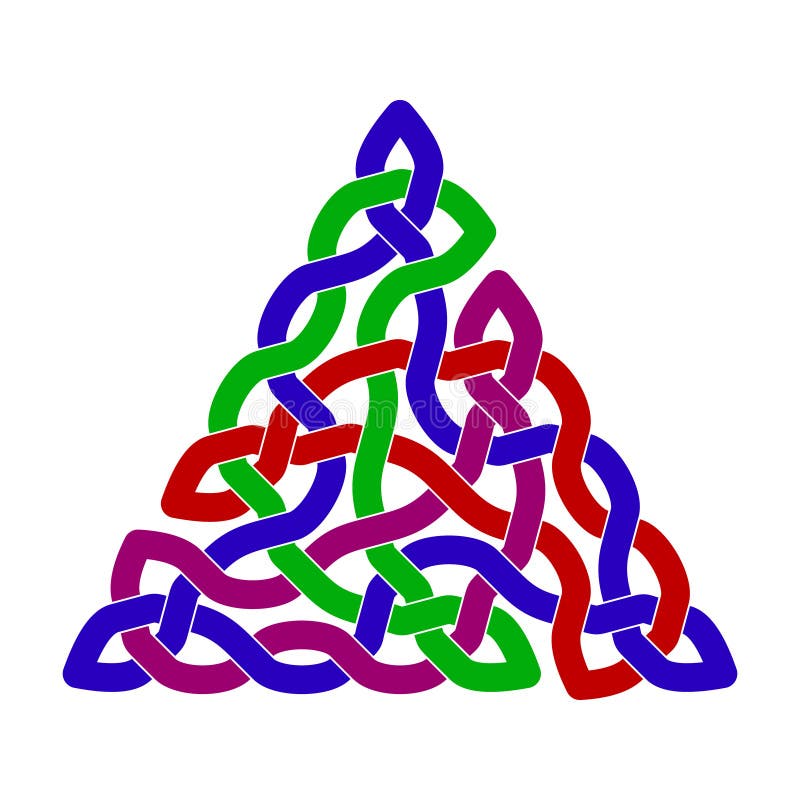 Celtic Knot. Triangular Ornament Stock Vector - Illustration of logo ...