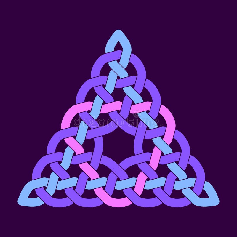 Celtic Knot. Triangular Ornament Stock Vector - Illustration of irish ...