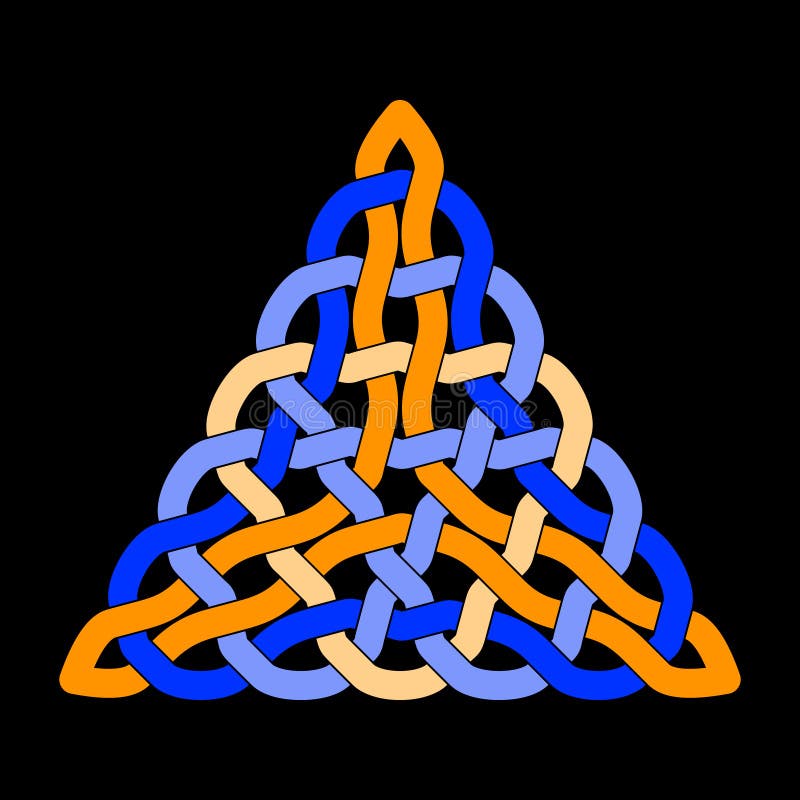 Celtic Knot. Triangular Ornament Stock Vector - Illustration of graphic ...