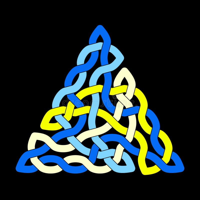 Celtic Knot. Triangular Ornament Stock Vector - Illustration of celtic ...