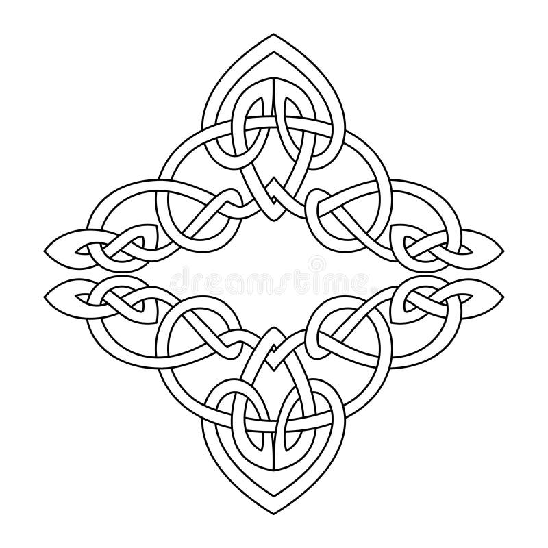 Symmetric Complicated Celtic Style Pattern. Stock Vector - Illustration ...