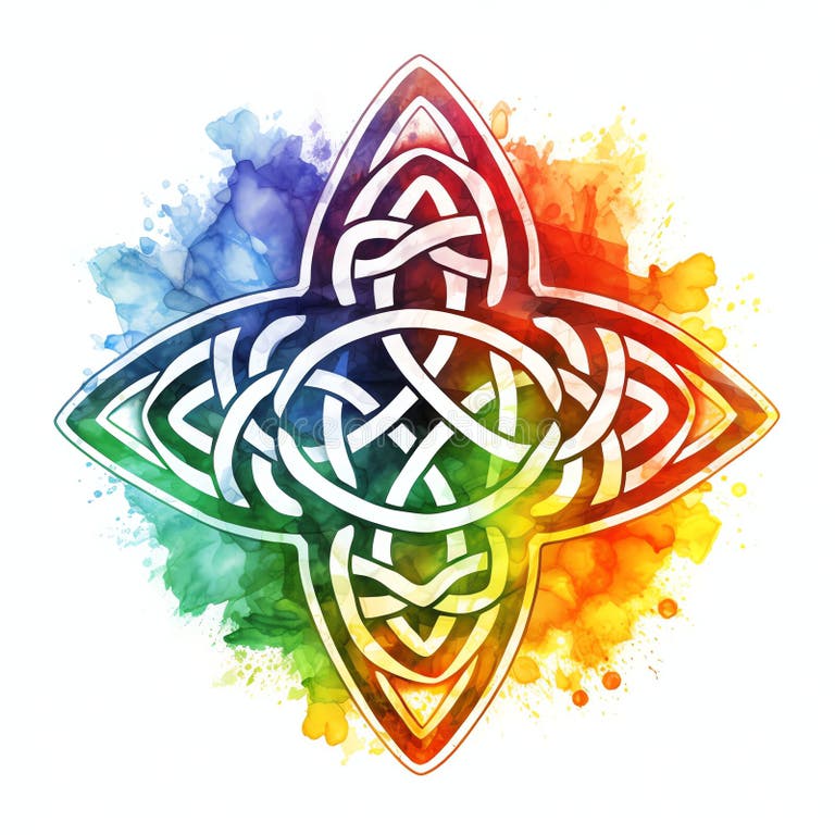 Celtic knot watercolor stock illustration. Illustration of traditions ...