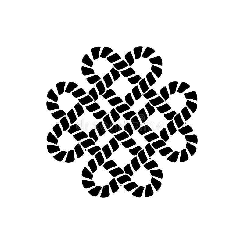 Celtic Knots As a Rope on a White Background Stock Illustration ...