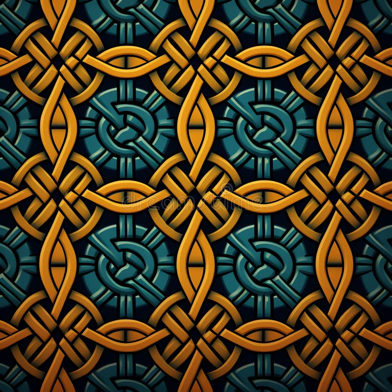 Celtic Knotwork Background, Design Seamless Pattern Stock Illustration - Illustration of ...