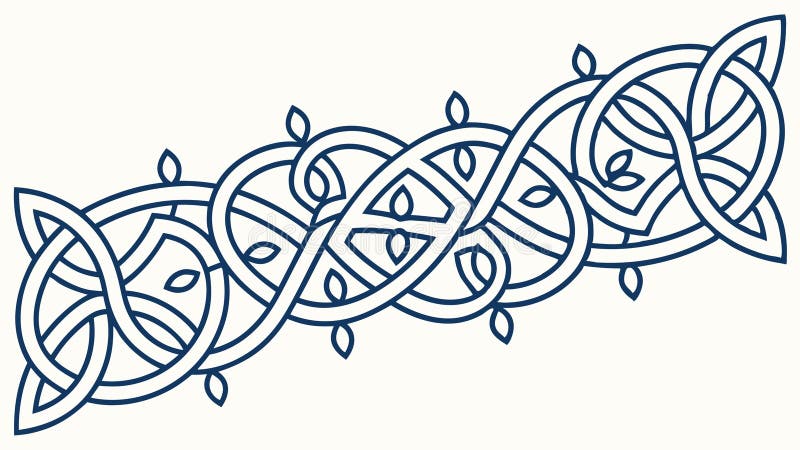 Celtic Knotwork Border Design, Traditional Art and Intricate Pattern ...