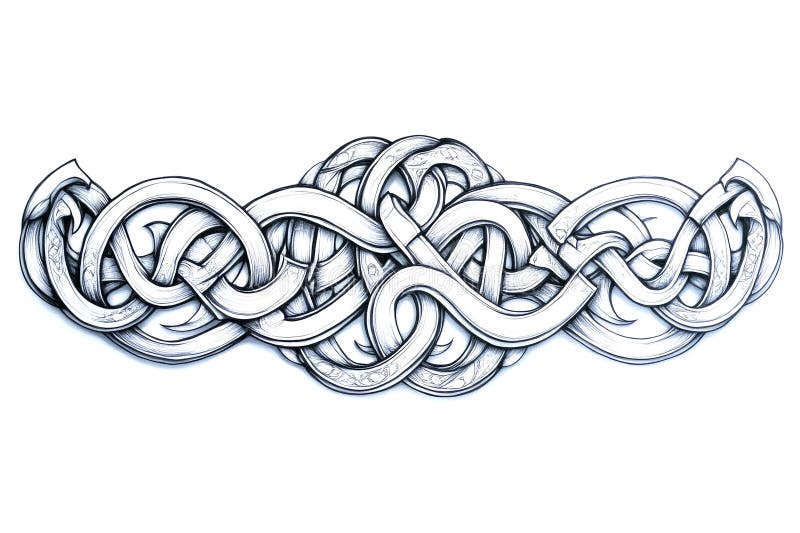 Celtic Knotwork Design Creates a Captivating Ornamental Border ...