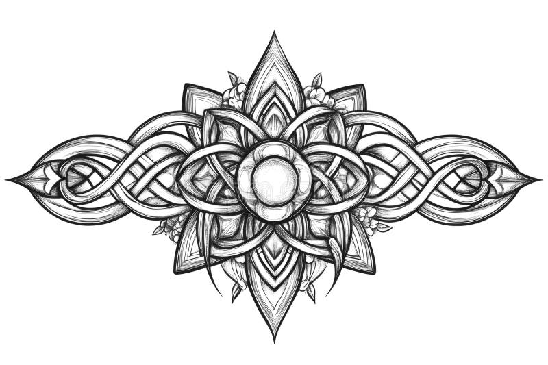Celtic Knotwork Design Creates an Elegant, Symmetrical Floral Pattern ...
