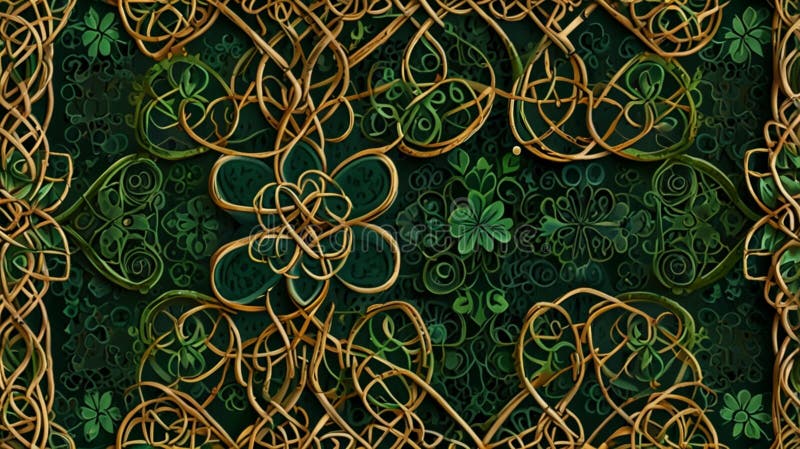 Celtic Knotwork Pattern stock illustration. Illustration of interwoven ...