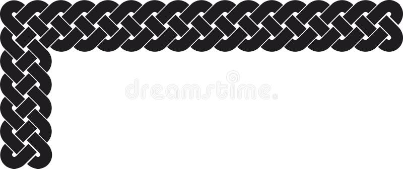 Celtic L-shaped Frame, Black Stock Illustration - Illustration of ...