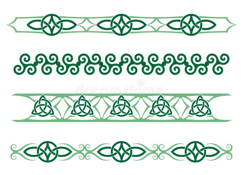 A Set of Celtic Design Dividers Stock Vector - Illustration of divide ...