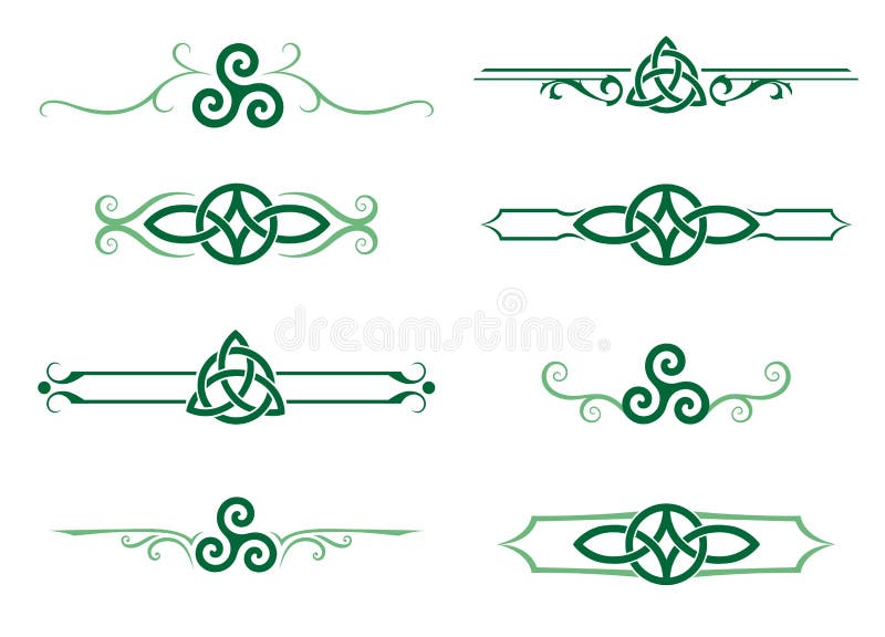 A Set of Celtic Design Dividers Stock Vector - Illustration of divide, patricks: 267605753