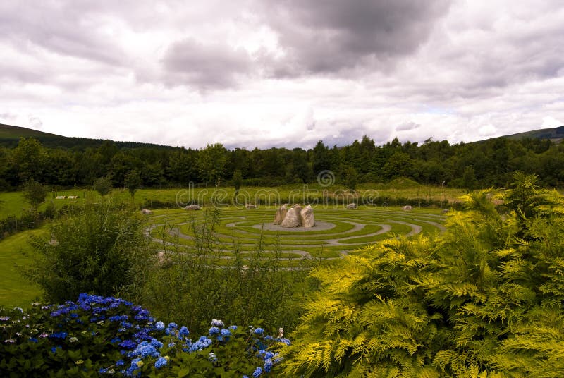 Celtic Maze in Wicklow, Ireland. Stock Photo - Image of island, bright ...