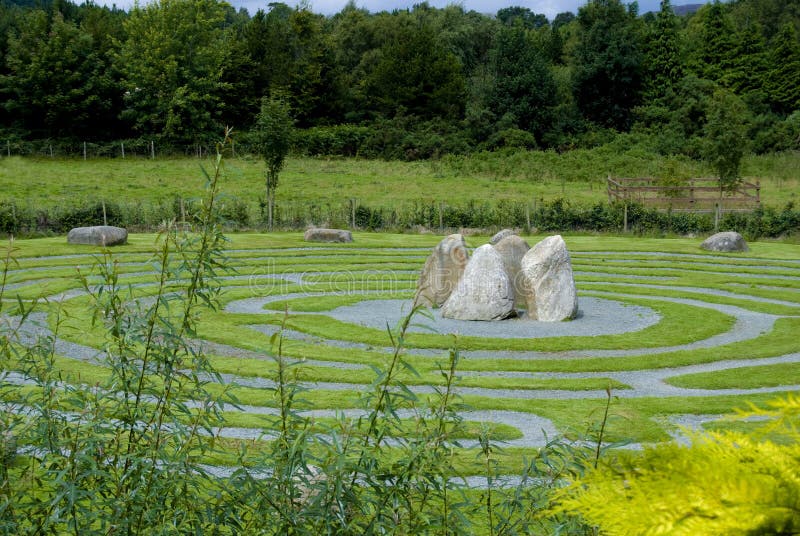 Celtic Maze in Wicklow, Ireland. Stock Photo - Image of island, bright ...