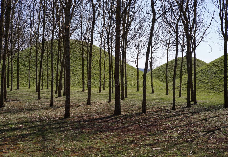 Celtic Mystical Grave Mounds from the Iron Age Stock Image - Image of ...
