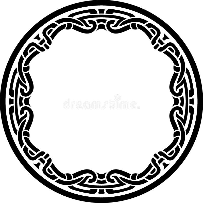 Celtic Abstract Heart Border Stock Illustration - Illustration of blank ...