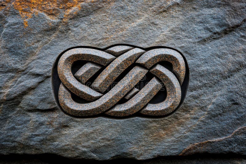 Ancient Celtic Art, Celtic Patterns Engraved on a Textured Stone ...