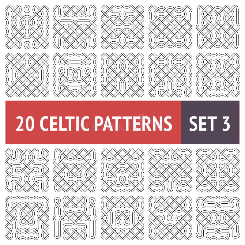 Set of Celtic Corners and Frames Stock Vector - Illustration of divider ...