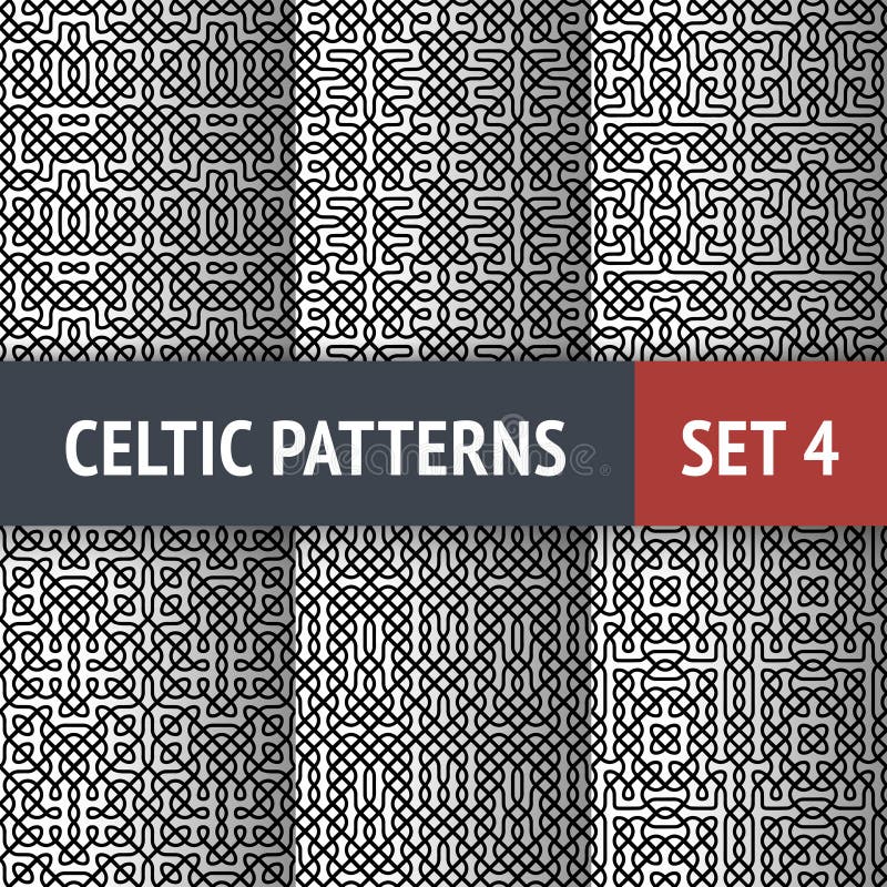 Celtic Patterns Set stock illustration. Illustration of patterns - 36776717