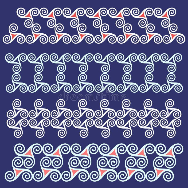Celtic Ribbon Pattern from Spirals and Triangles Stock Vector ...