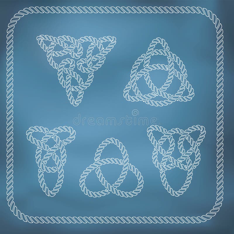 Rope with celtic knot. stock vector. Illustration of banner - 42443303