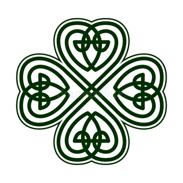 Celtic Runes Clover Leaf Vector Illustration Stock Illustration ...
