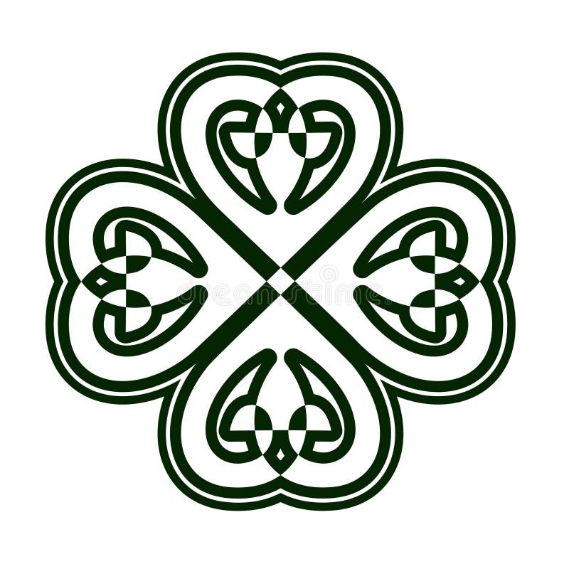 Celtic Runes Clover Leaf Vector Illustration Stock Vector ...