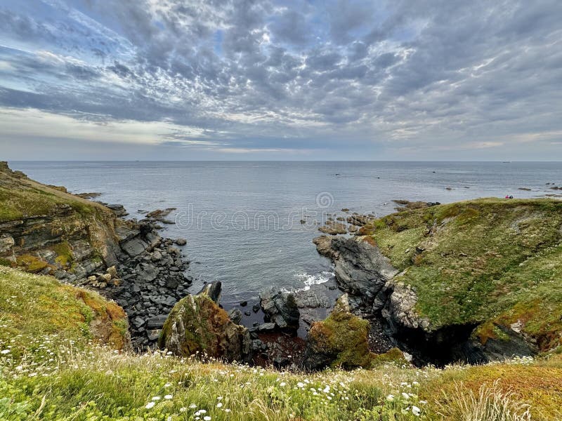 The Celtic Sea from Lizard Point, Cornwall, England, UK. Stock Photo ...