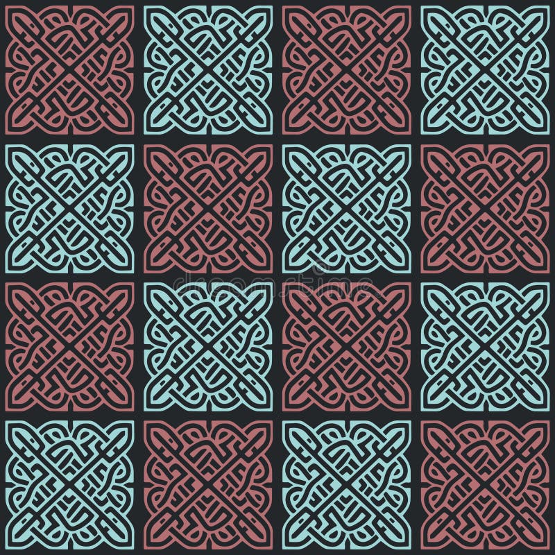 Celtic Seamless Pattern. Abstract Vintage Geometric Wallpaper Stock ...