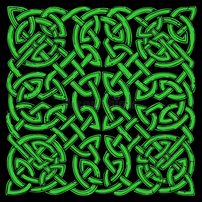 Celtic Irish Knots Seamless Pattern, Background Stock Illustration ...