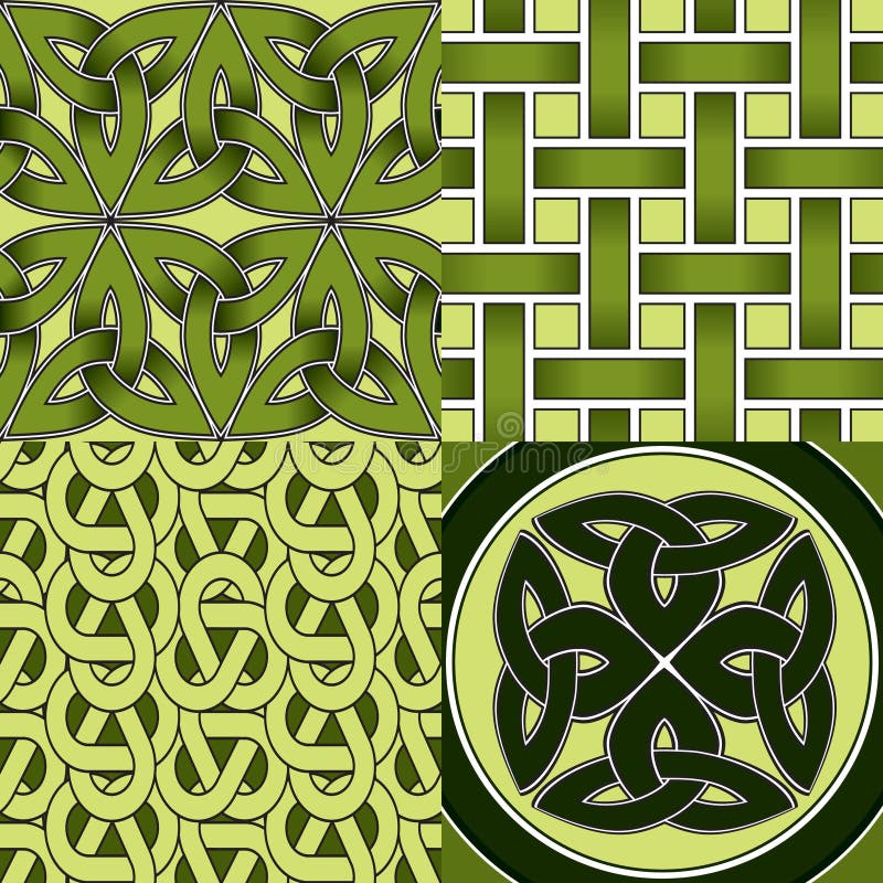 Celtic Seamless Patterns stock vector. Illustration of background ...