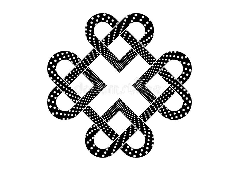 Celtic Shamrock Knot Heart Love Endless Vector on White Background ...