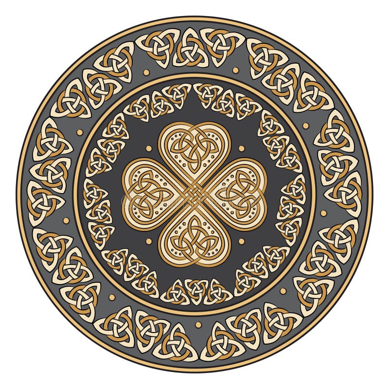 Celtic Shield, Decorated with a Ancient European Pattern Stock Vector ...