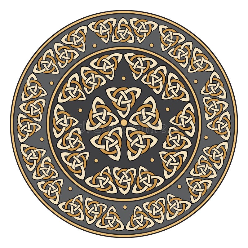 Celtic Shield, Decorated With A Ancient European Pattern And ...