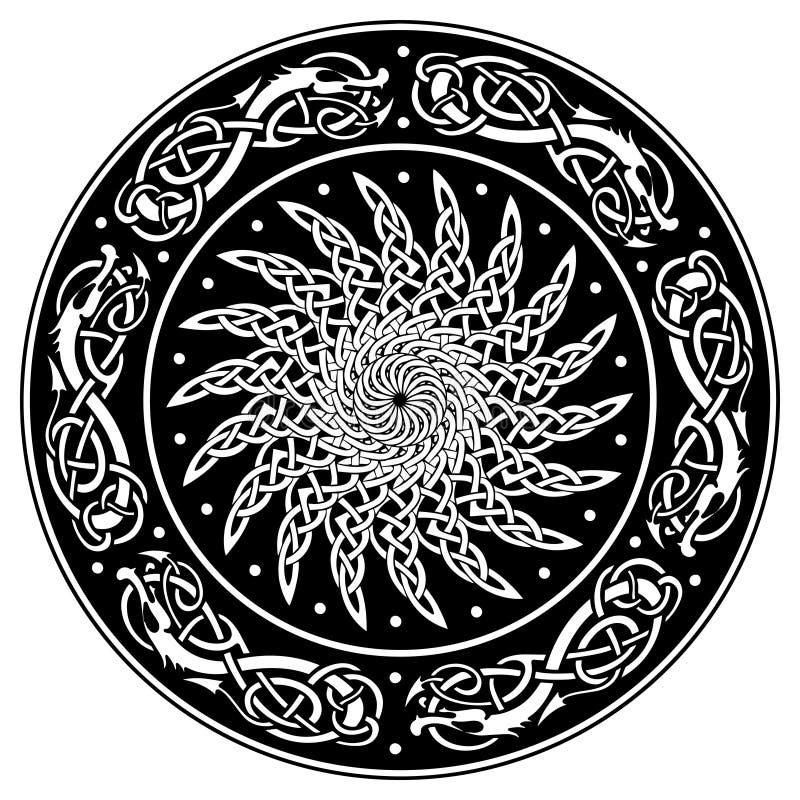 Celtic Shield, Decorated With A Ancient European Pattern And ...