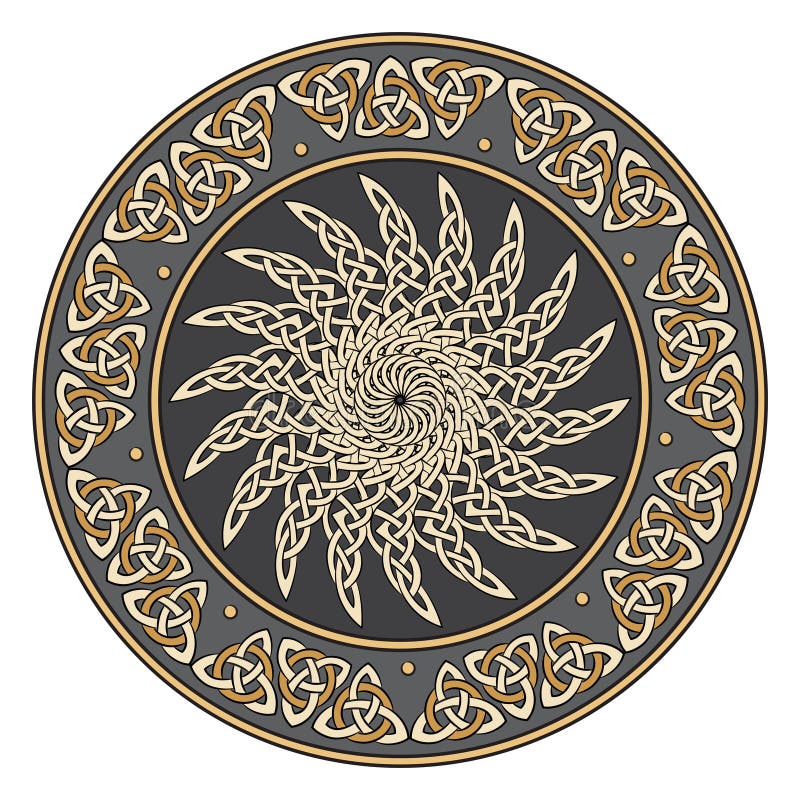 Celtic Shield, Decorated with a Ancient European Pattern and ...