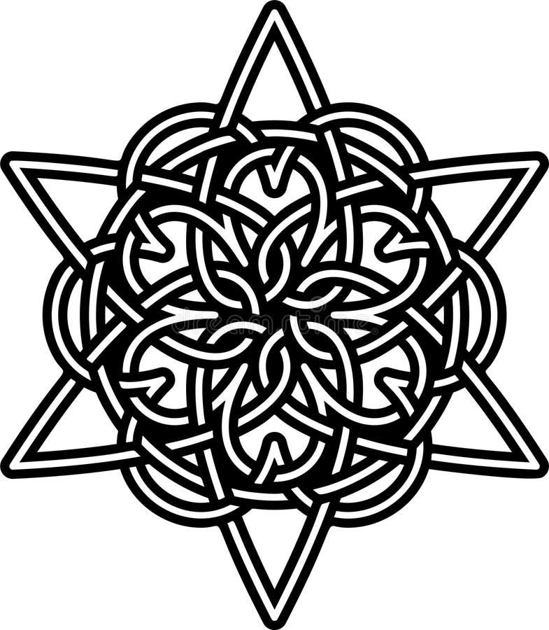 Celtic Star in Modern Style. Vector Logo Illustration. Vector Star ...