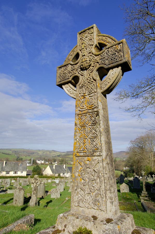 Celtic stone cross stock photo. Image of headstone, grief - 4670016