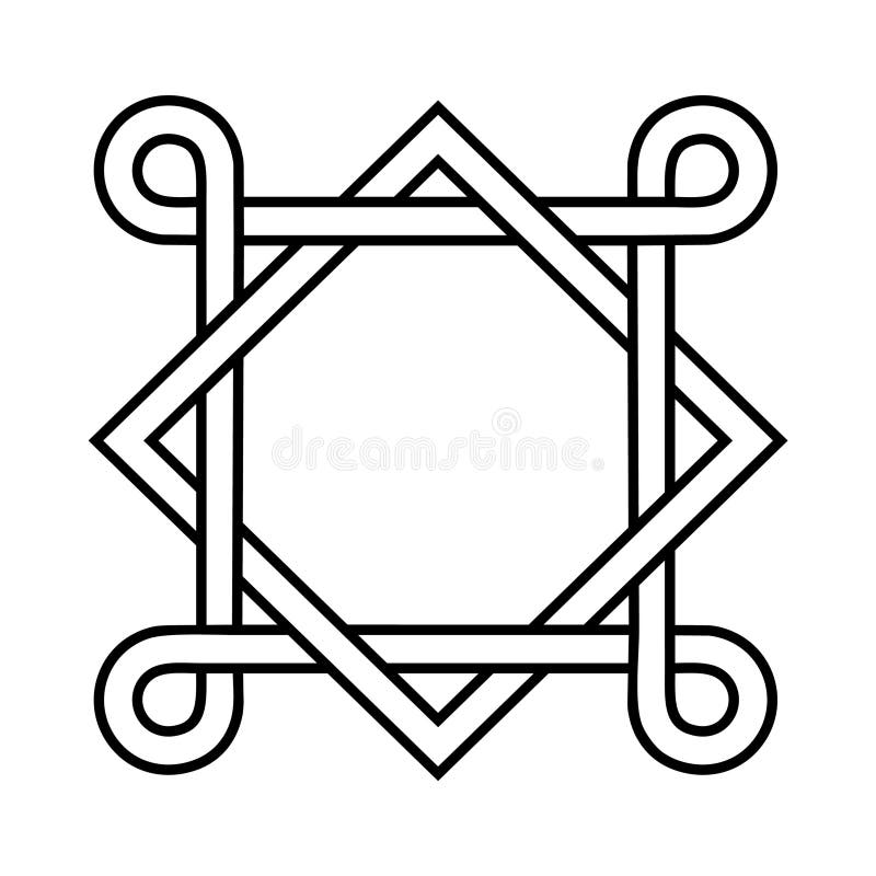 Celtic Style Interlaced Frame. Stock Vector - Illustration of border ...