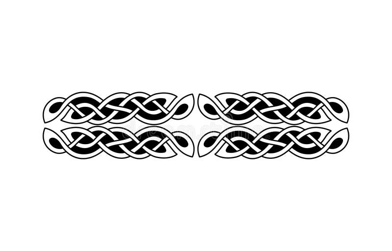 Celtic Style Interlaced Pattern Isolated Vector. Nordic Symbol Stock Vector - Illustration of ...